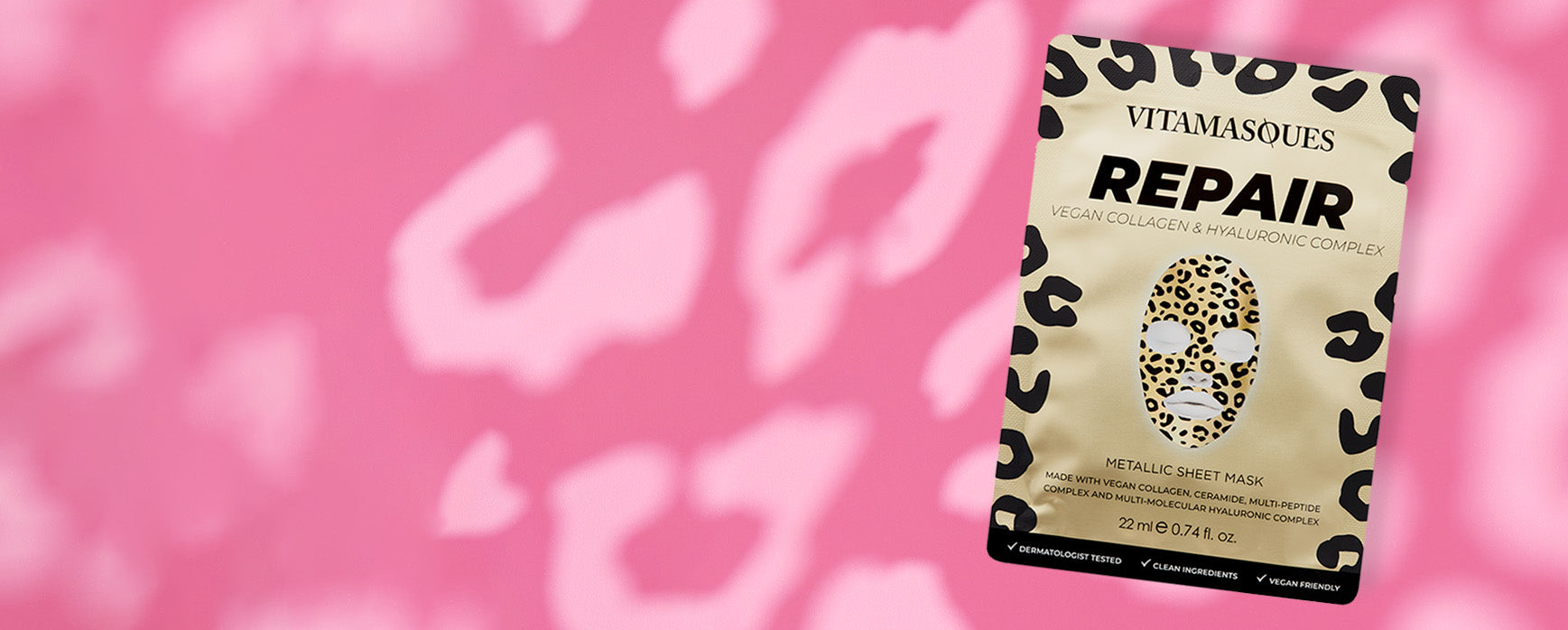 Repair Vegan Collagen & Gold Metallic Face Sheet Mask – Vitamasques